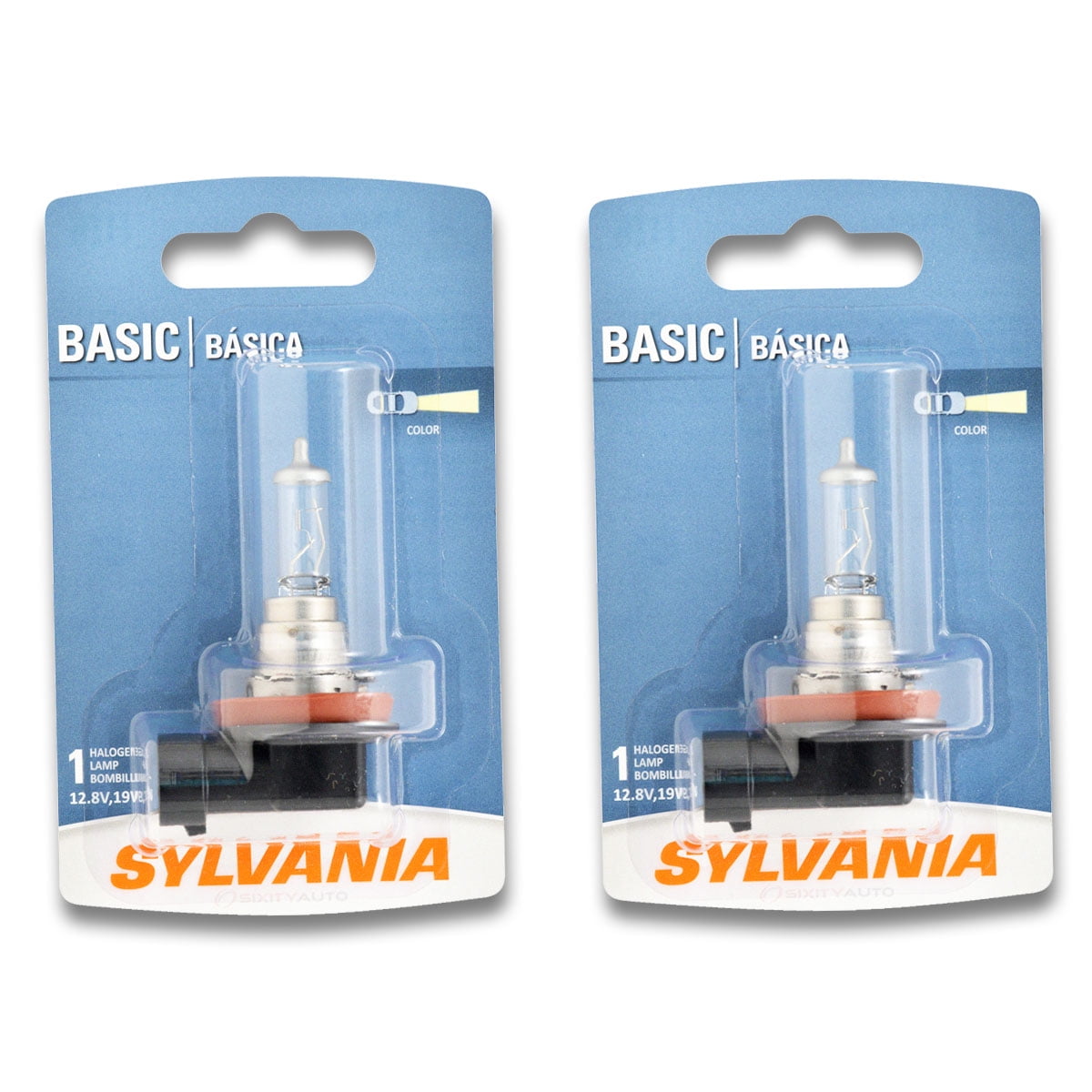 2 pc SYLVANIA H16.BP Multi Purpose Halogen Bulbs - Walmart.com