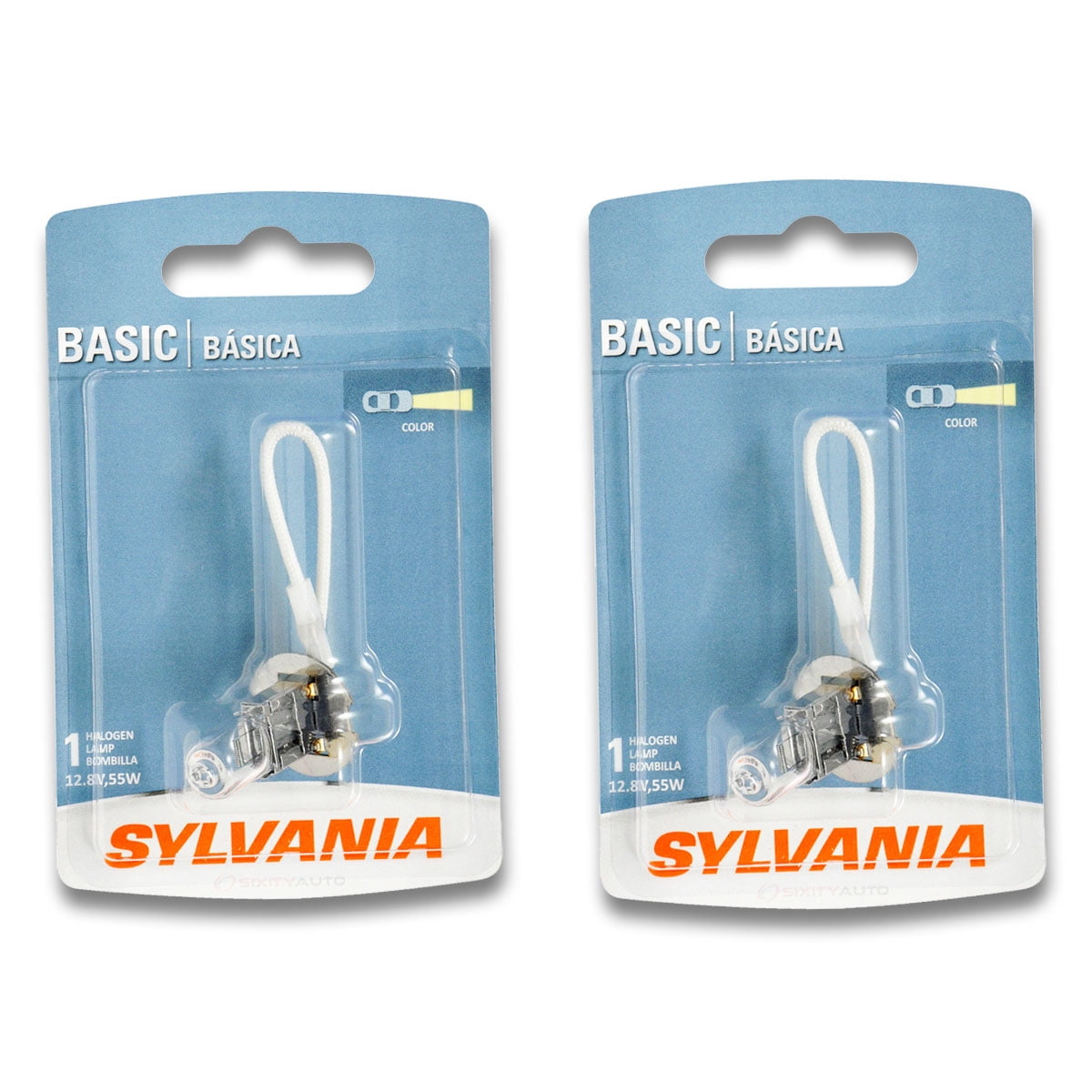 2 pc SYLVANIA H3.BP Multi Purpose Halogen Bulbs - Walmart.com