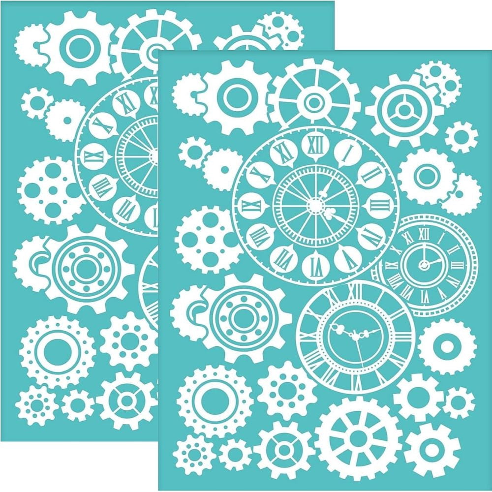 2 pc Self-Adhesive Silk Screen Printing Stencil for Painting on Wood ...