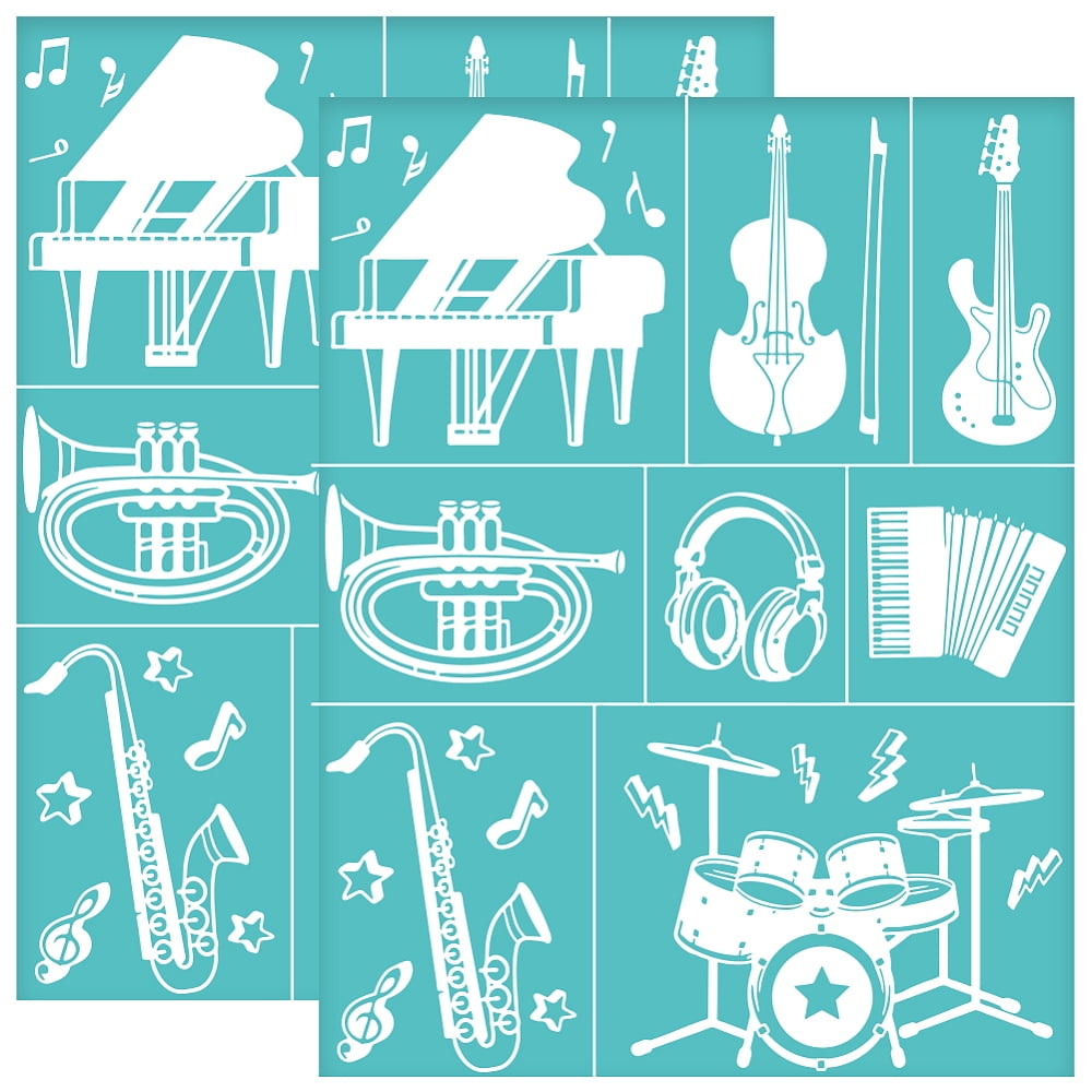 2 pc Self-Adhesive Silk Screen Printing Stencil for Painting on Wood ...