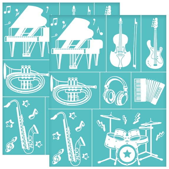 2 pc Self-Adhesive Silk Screen Printing Stencil for Painting on Wood ...