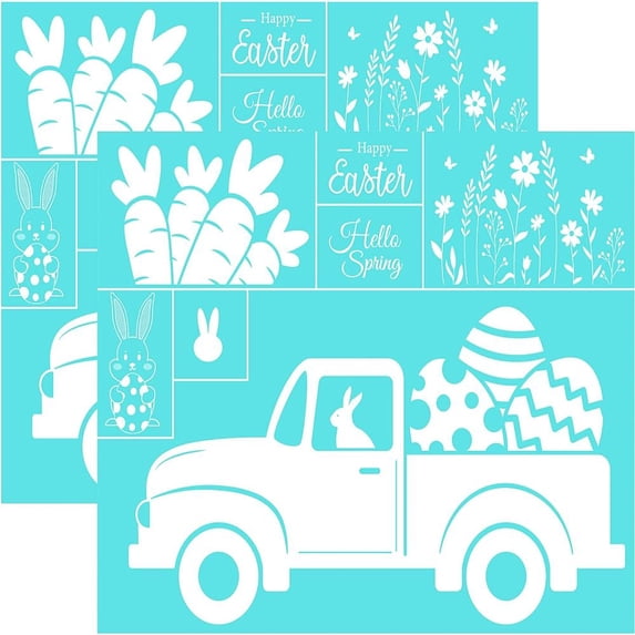 2 pc Self-Adhesive Silk Screen Printing Stencil for Painting on Wood ...