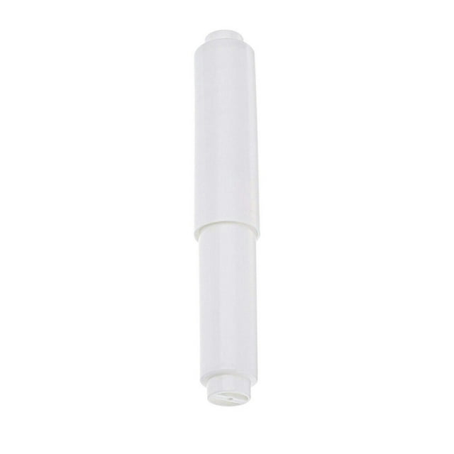 2 pc Set White Plastic Spring Loaded Toilet Paper Holder Tubes ...