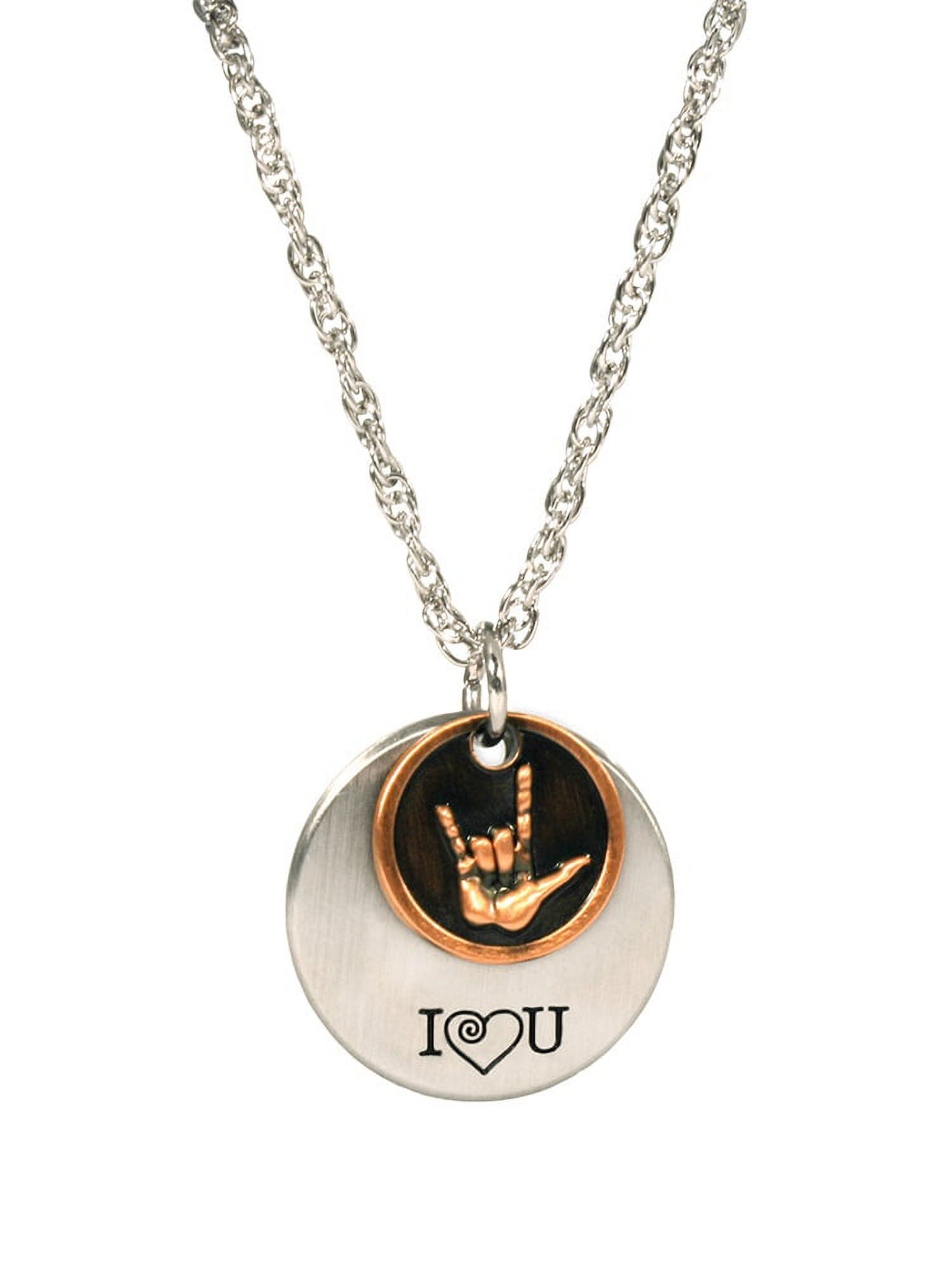 2 pc Sign Language Necklace - Walmart.com