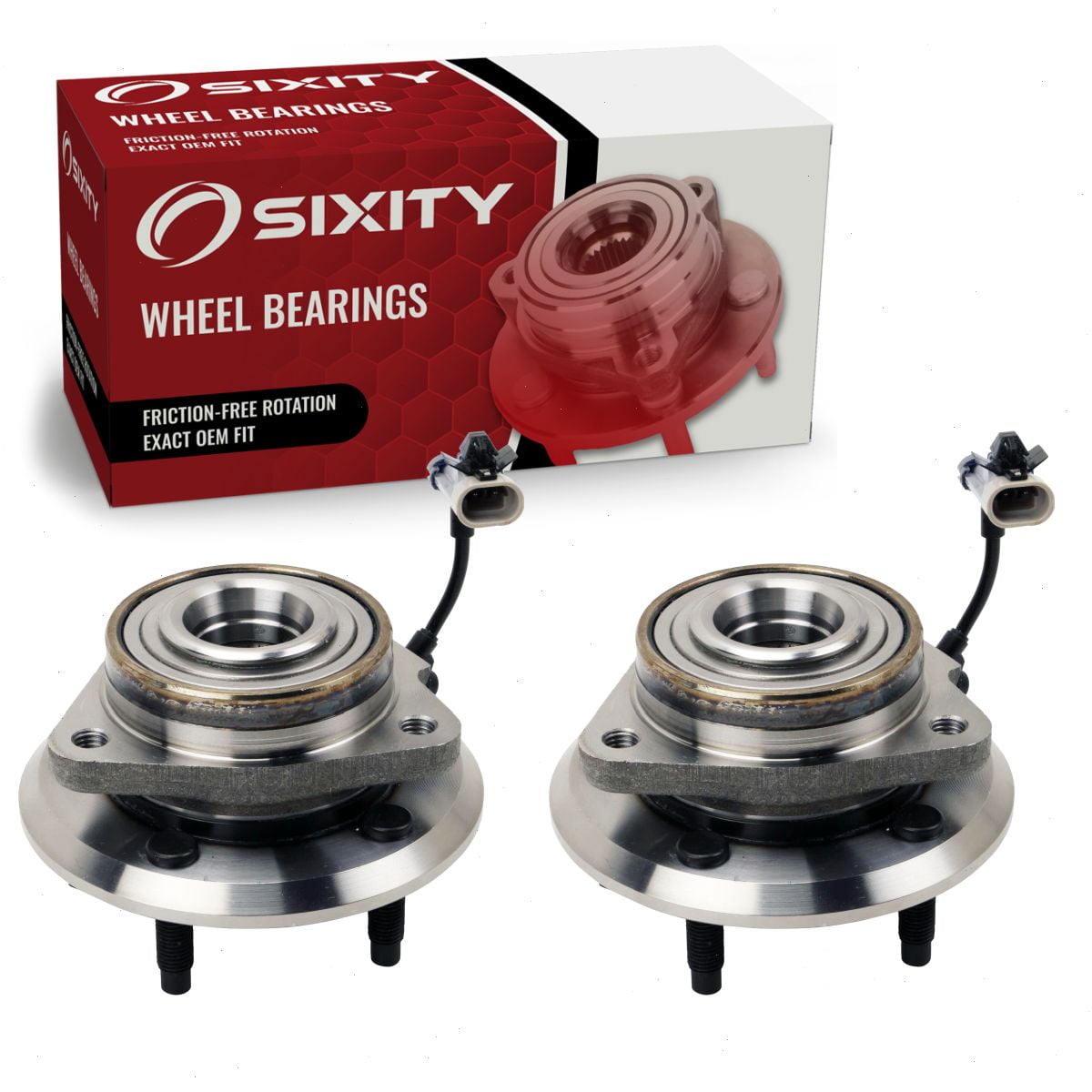2 pc Sixity Front Wheel Bearing Hub Assembly compatible with Chevrolet ...