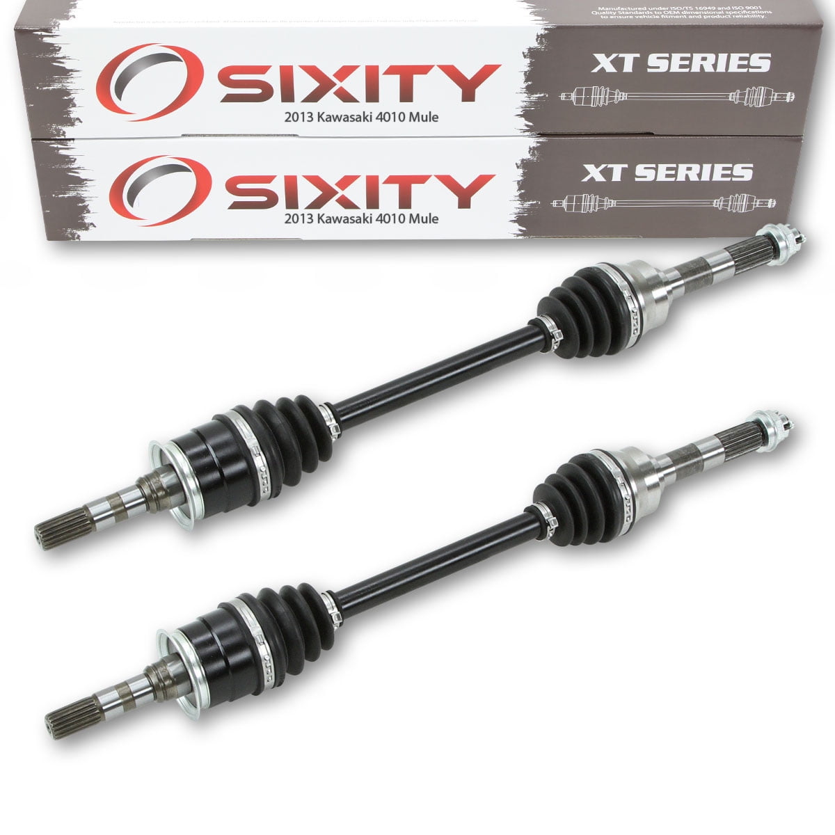 2 pc Sixity XT Front Left Right Axle compatible with Kawasaki Mule 4010 ...