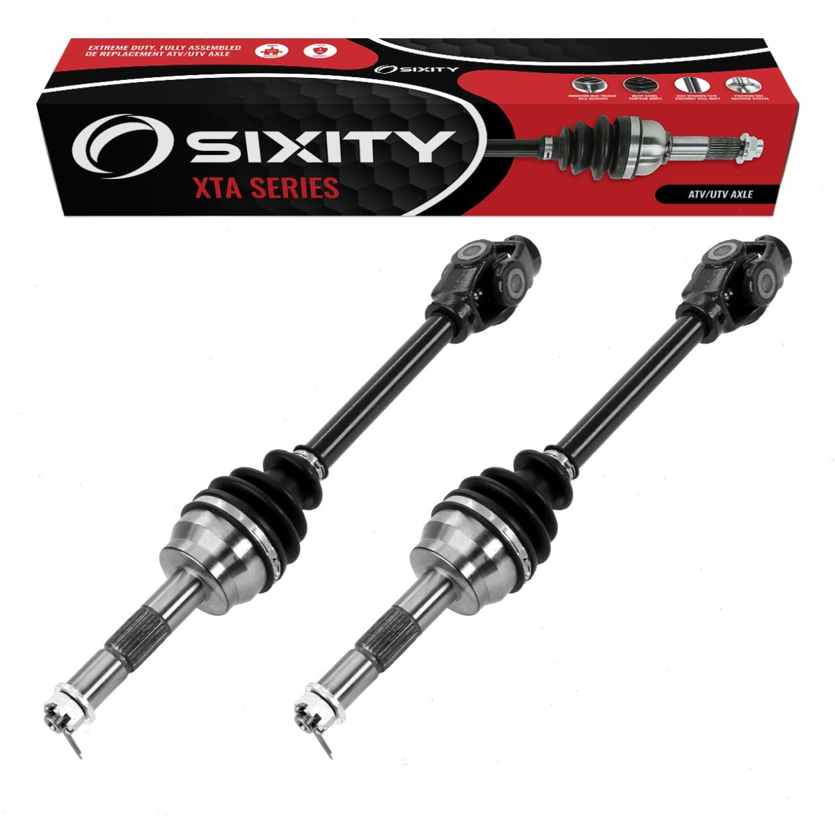 2 pc Sixity XTA Front Left Right Axle compatible with Polaris Magnum ...