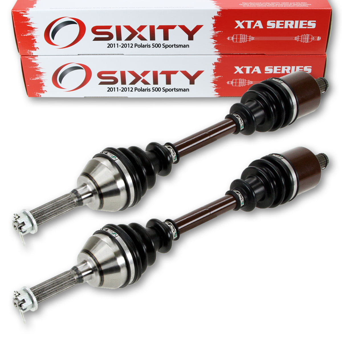 2 pc Sixity XTA Front Left Right Axle compatible with Polaris Sportsman 500 2012 - TRACTOR ...