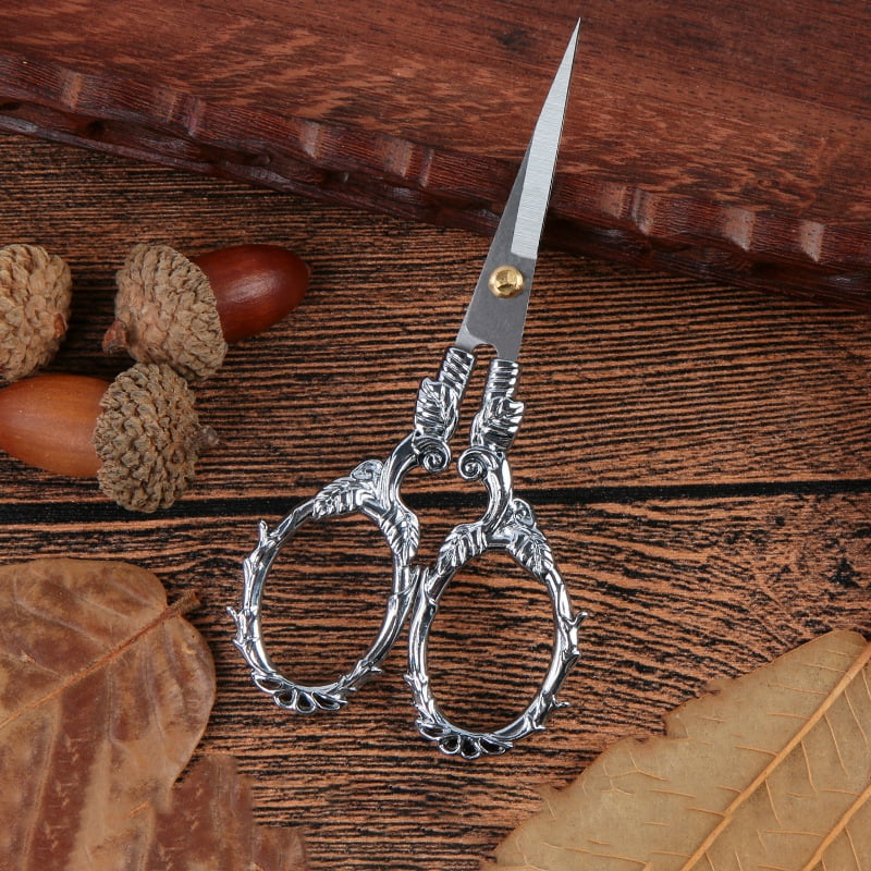 2 pc Stainless Steel Scissors Paper Cutting Scissors Vine Leaf ...