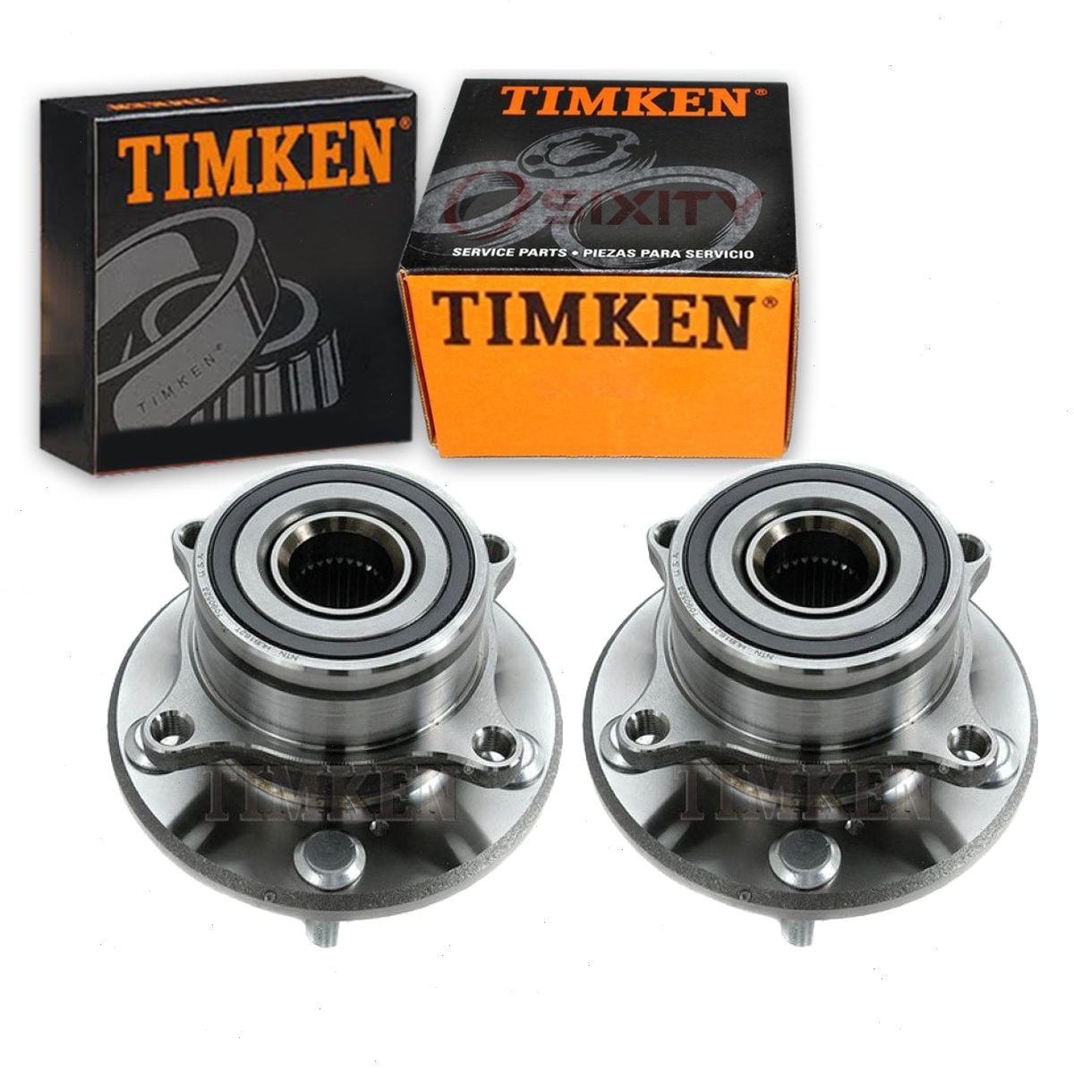 2 pc Timken Front Wheel Bearing Hub Assembly compatible with Honda ...
