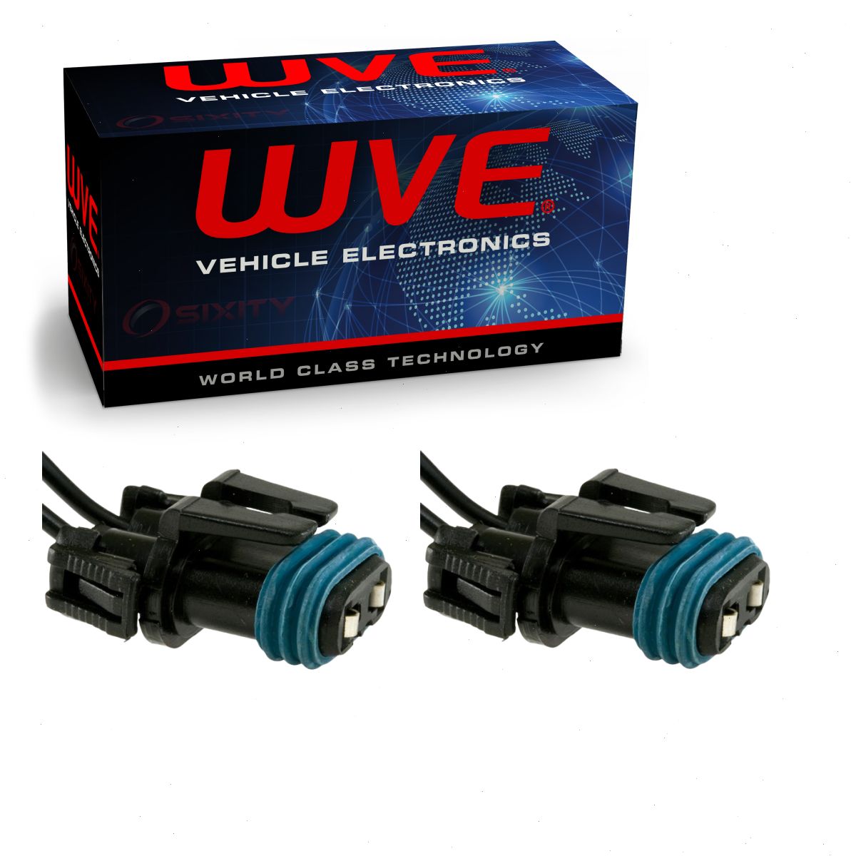 2 pc Wells WVE Headlight High Low Beam Light Connectors compatible with ...
