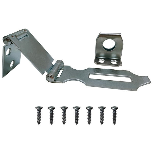 2 pc, Zoro Select Double Hinge Safety Hasp, Steel, 3 In. L - Walmart.com