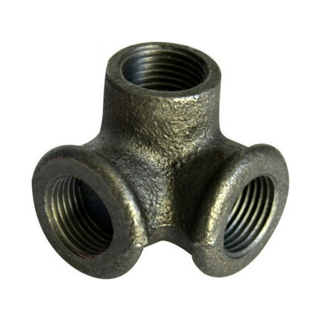 2 pcs 1/2 inch 3/4 inch 1 inch 3 Way Pipe Fitting Black Malleable Iron ...