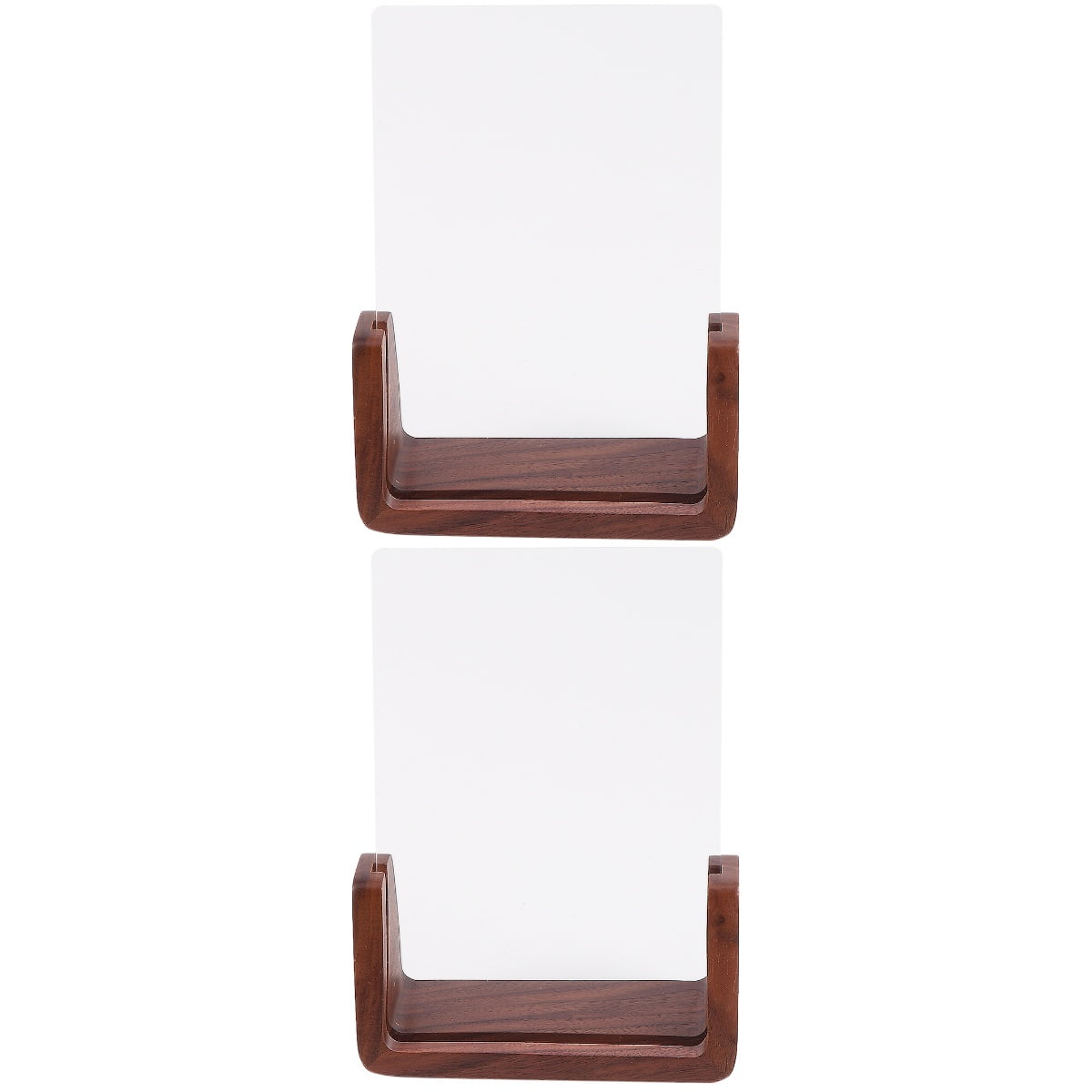 Qiysamall 2 pcs 10.5-inch Desktop Vertical U-shape Wooden Photo Frame ...