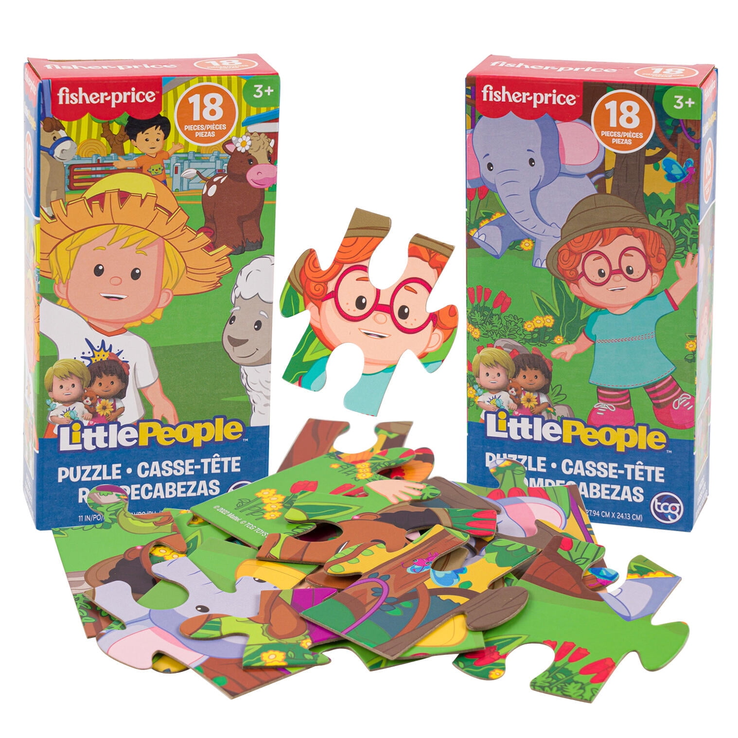 2 pcs 18pc Fisher Price Little People Puzzle - Walmart.com
