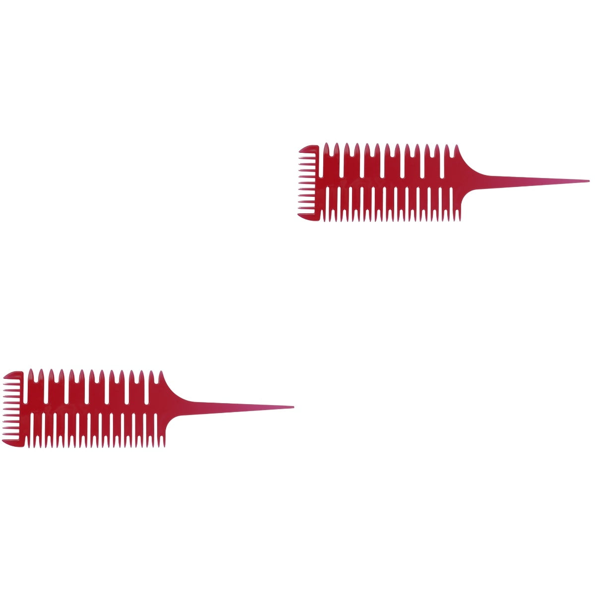 2 pcs 3 Sides Fish Bone Shape Comb Salon Dyeing Coloring Dispensing ...