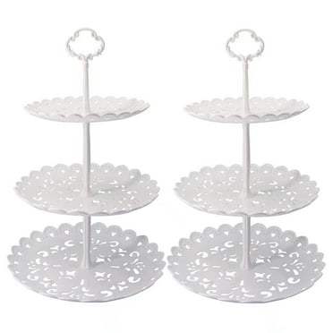 PinkSheep 2Pcs 3 Tier Plastic Cake Display Stand Dessert Serving Tray ...