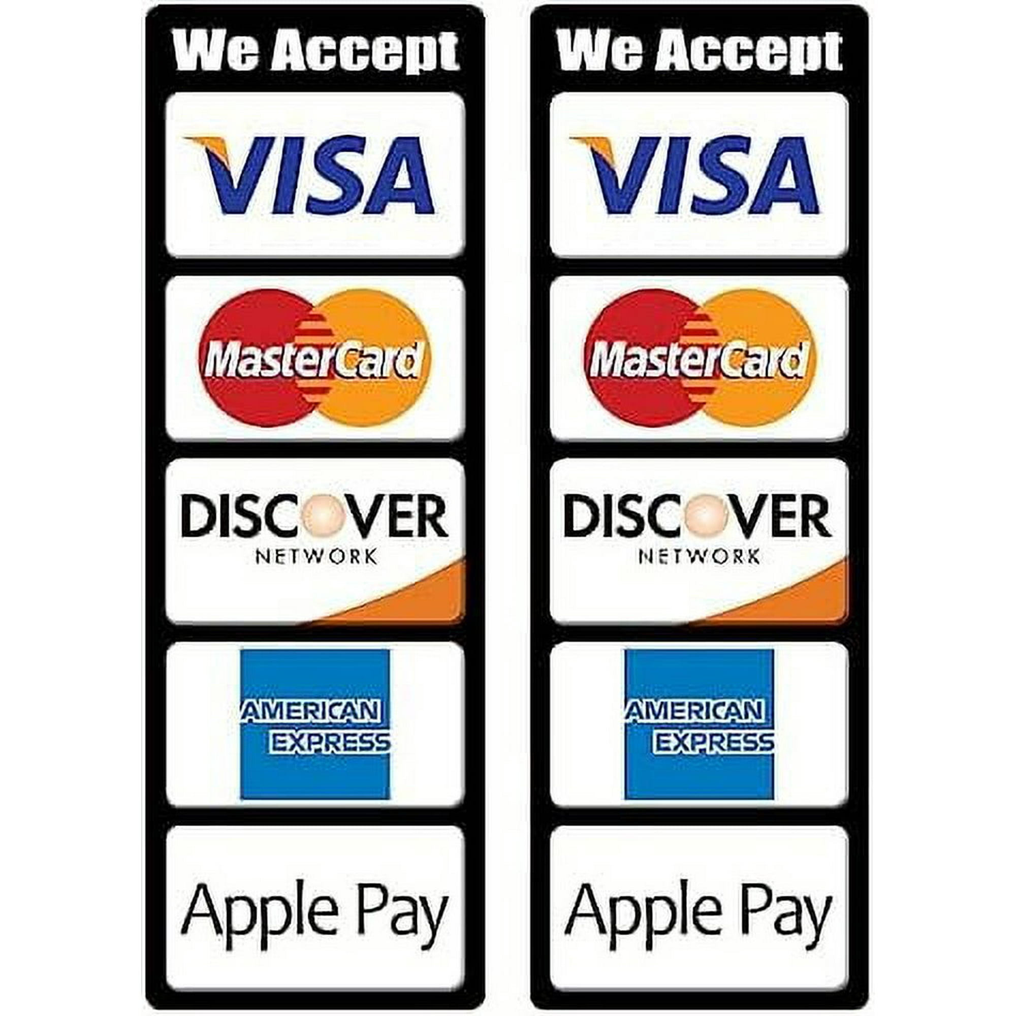 We Accept Credit Card Signs