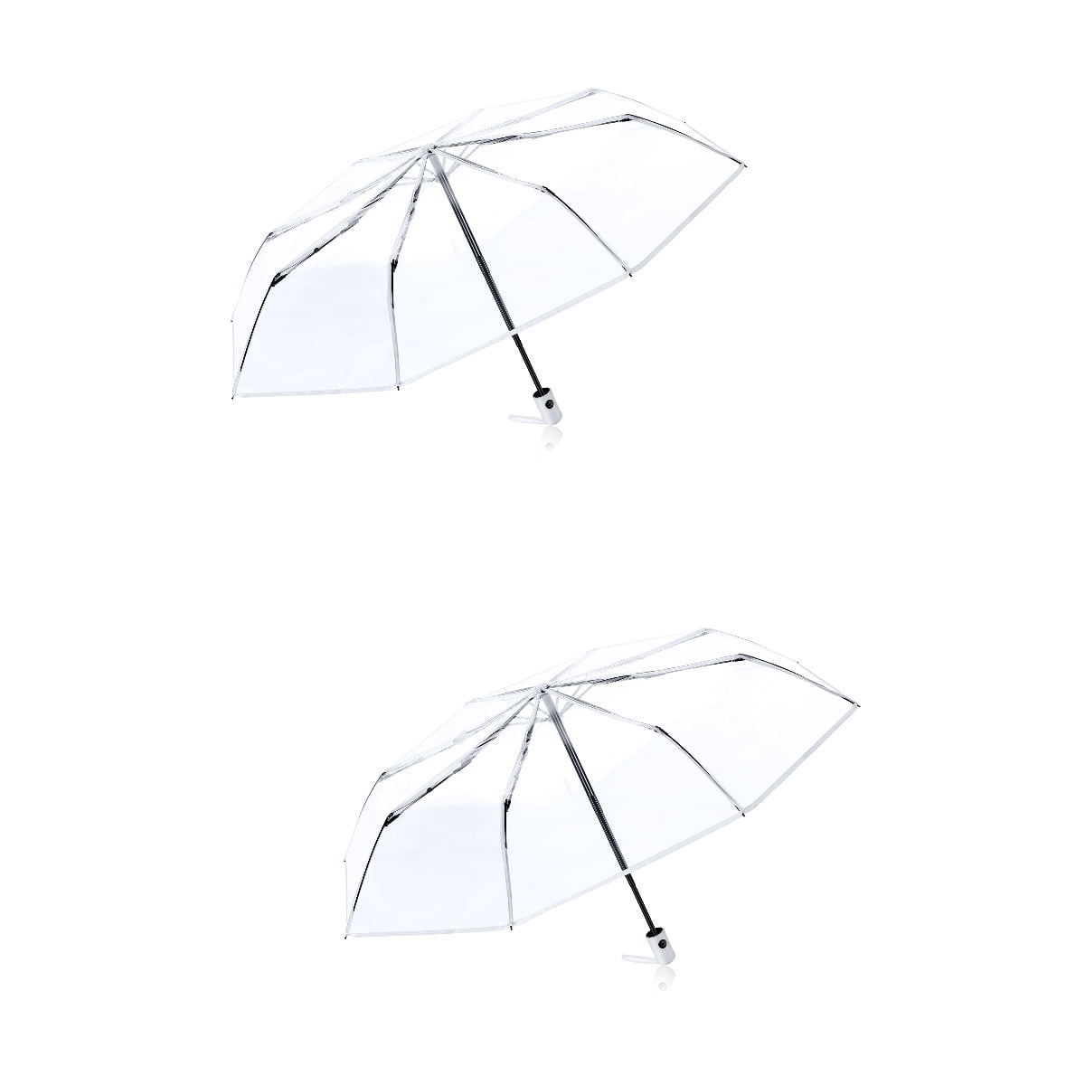 2 pcs Auto Open Close Umbrella Clear Umbrella Men Women Umbrella ...