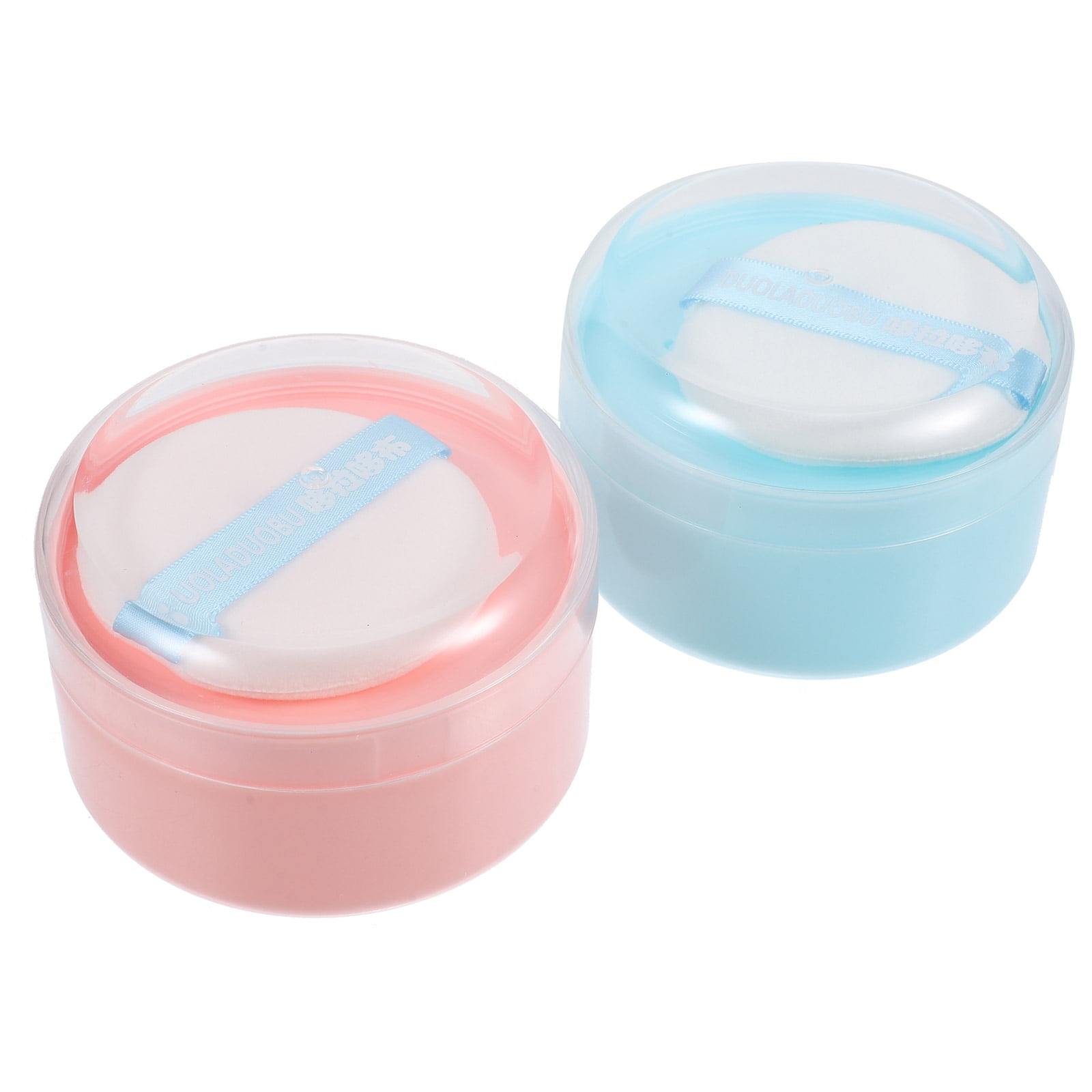 2 pcs Baby Powder Puff Boxes Empty Powder Puff Container Body Powder ...
