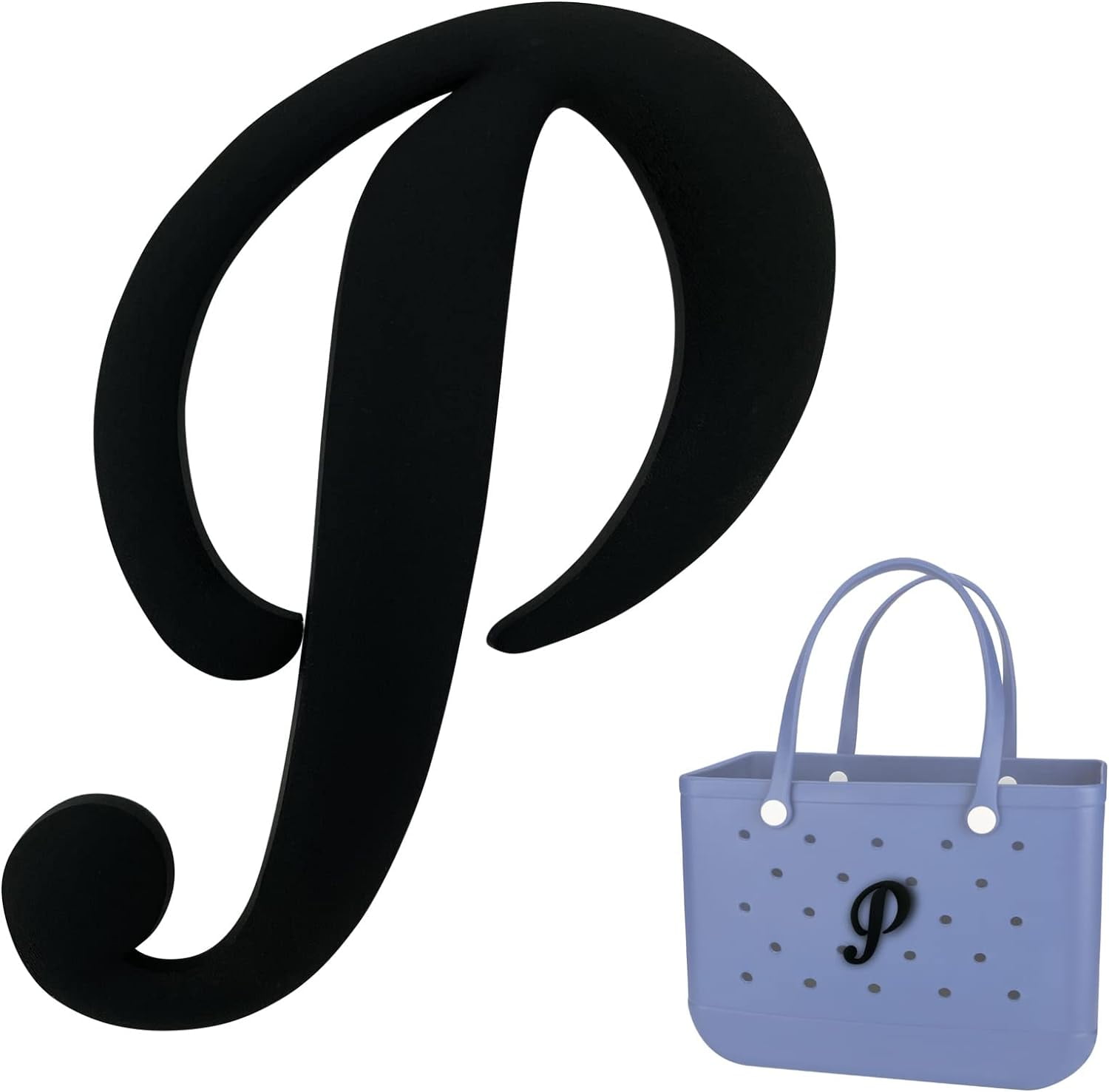 2 pcs Bag Charms for Bogg Bag Accessories Decorative Insert Alphabet ...