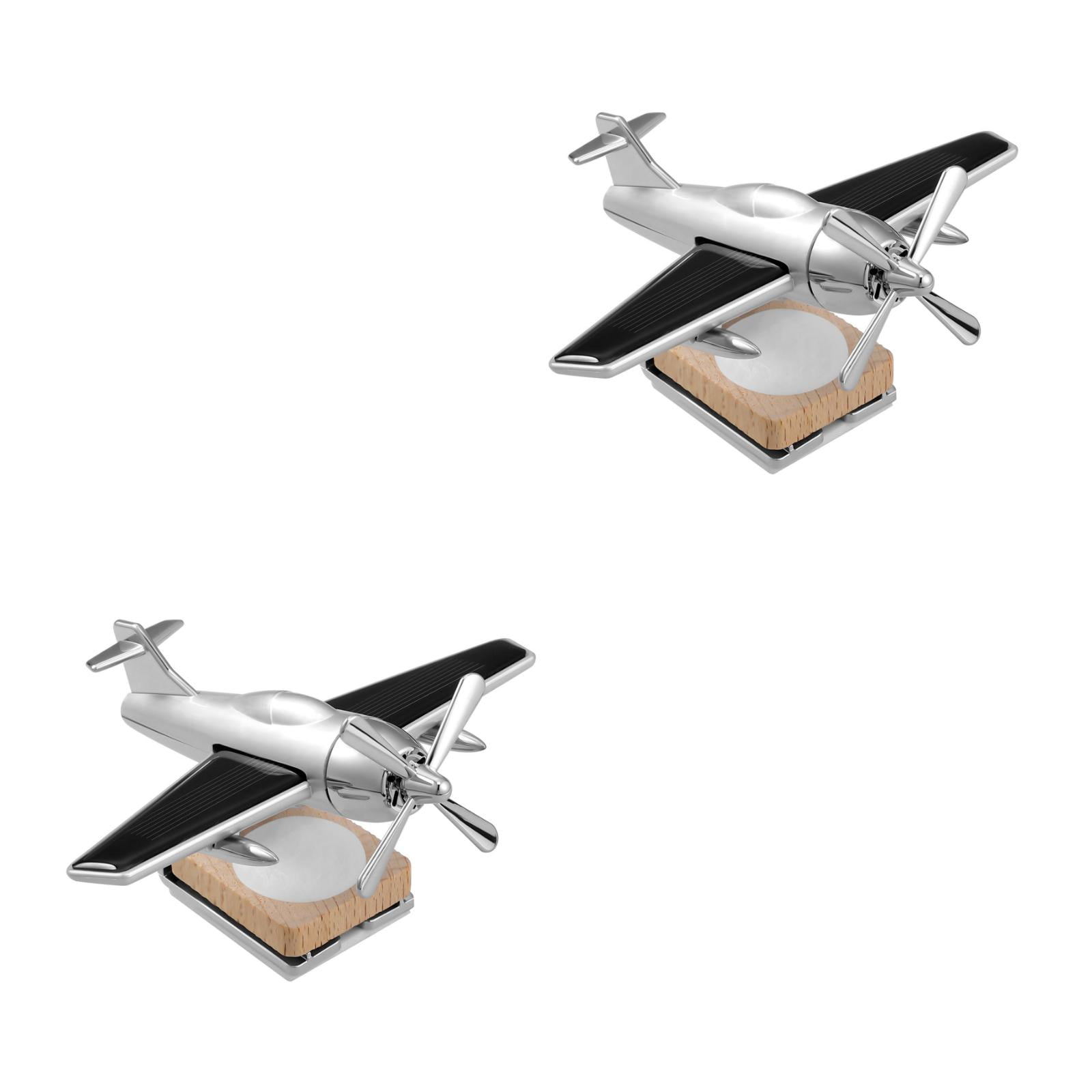 2 pcs Car Perfume Diffuser Aircraft Shaped Car Decoration Solar Power ...