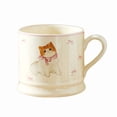 2 pcs Cartoon Cat Ceramic Mug Set with Bow Detail - Cute Couple Water ...