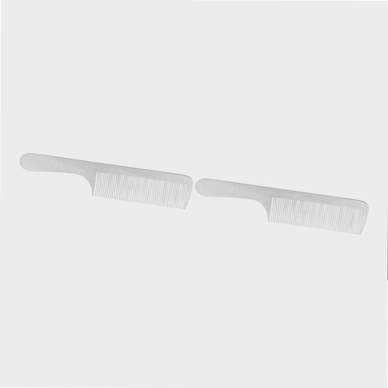 2 pcs Comb Smoothing Women Steel Professional Stainless Barbers Silver ...