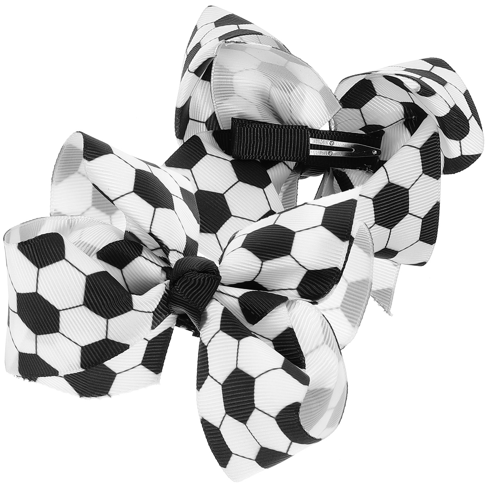 2 pcs Decorative Hair Clip Bow Hair Clips Sports Soccer Hair Clips Girl ...