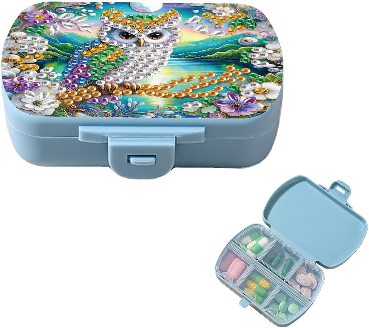 2 pcs Diamond Art Painting Mini Storage Box with 6-Grid Creative Design ...