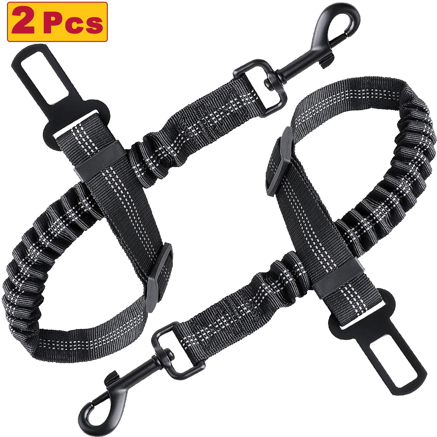2 pcs Dog Seat Belts,Nylon Pet Safety Belt,Make Your Dog Safe in The ...
