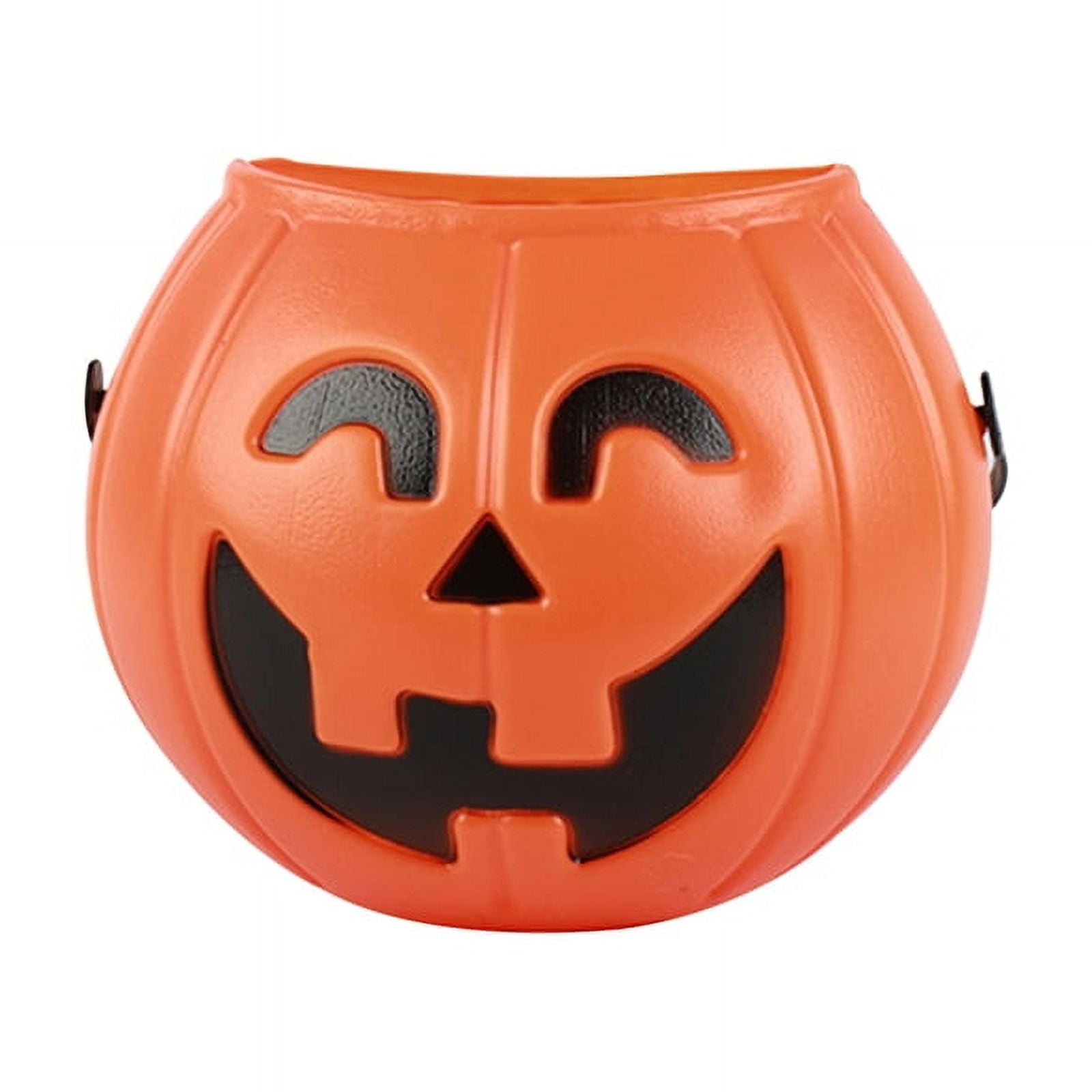 2 pcs Halloween Party Props Plastic Pumpkin Bucket Trick Treat Cosplay ...
