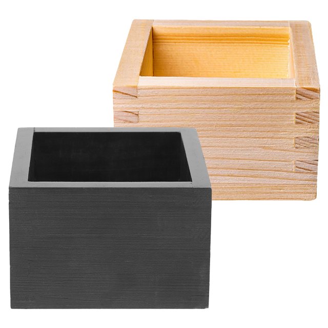 2 pcs Japanese Sake Cup Box Japanese Wooden Square Box Japanese Sushi ...