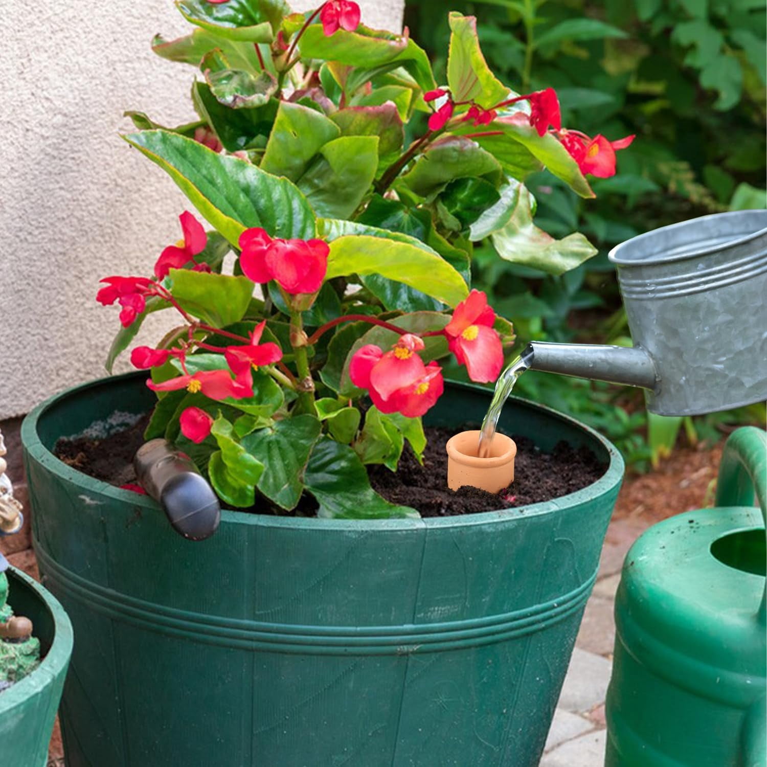 2 pcs Large 10x5in Ollas Terracotta Watering Pots Self Watering Planter ...
