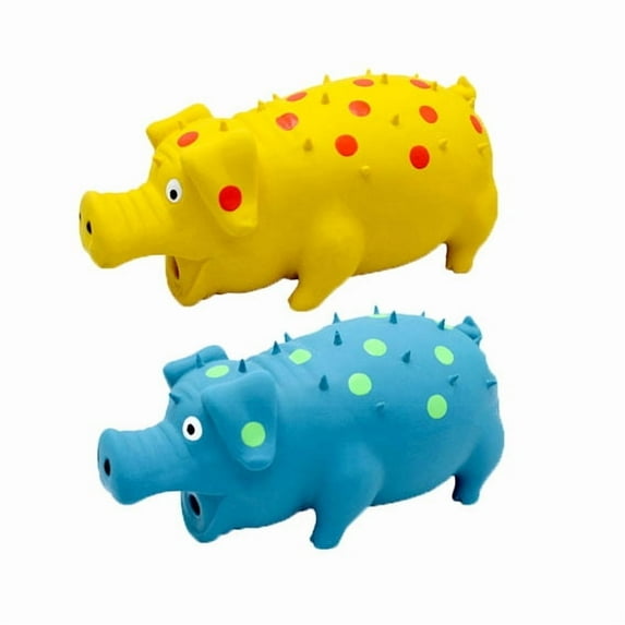 2 pcs Latex Pig Dog Toys That Oinks Dog Squeaky Toy for Small Medium ...