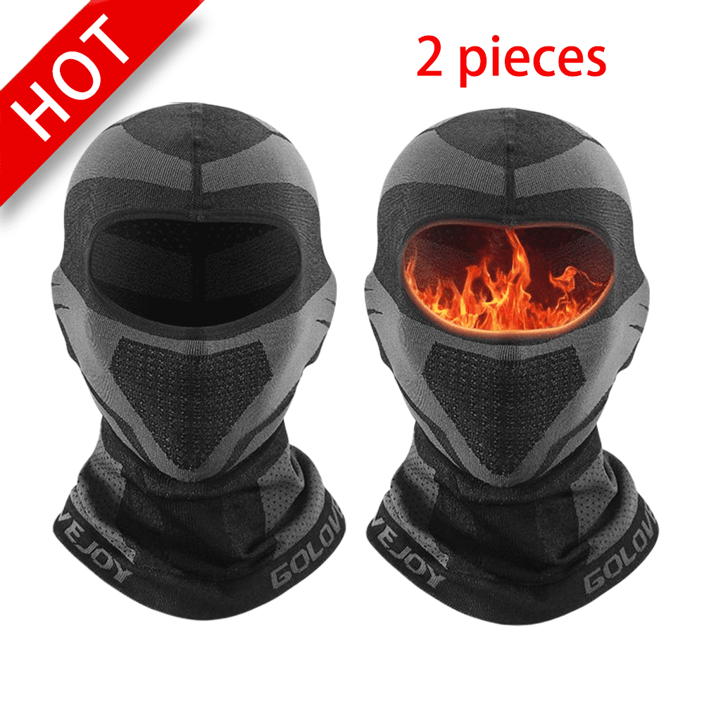 2 pcs Mens Extreme Cold Weather Full Face Mask - Winter Ski Mask ...