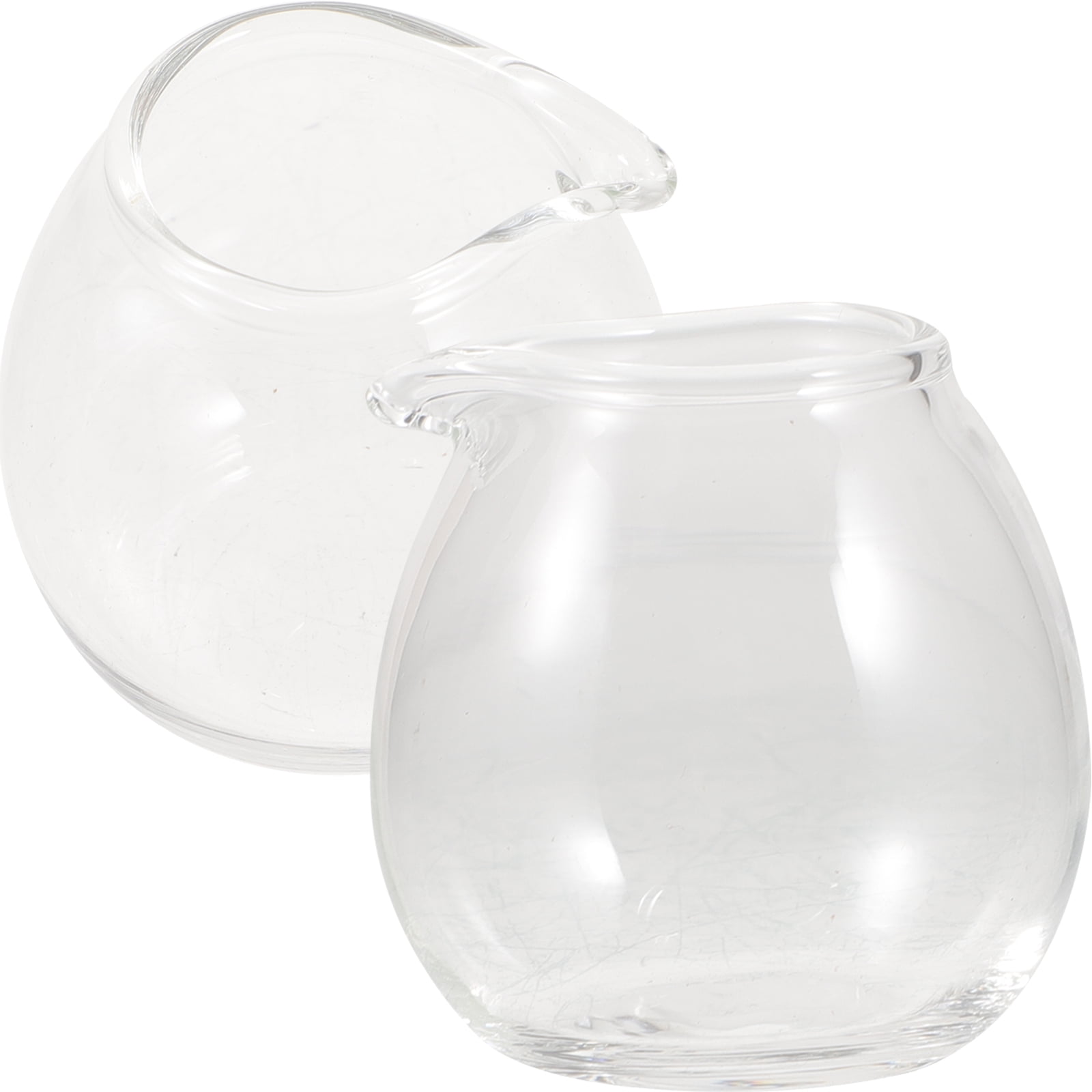 2 pcs Mini Glass Milk Pitcher Clear Glass Milk Pitcher Coffee Glass ...