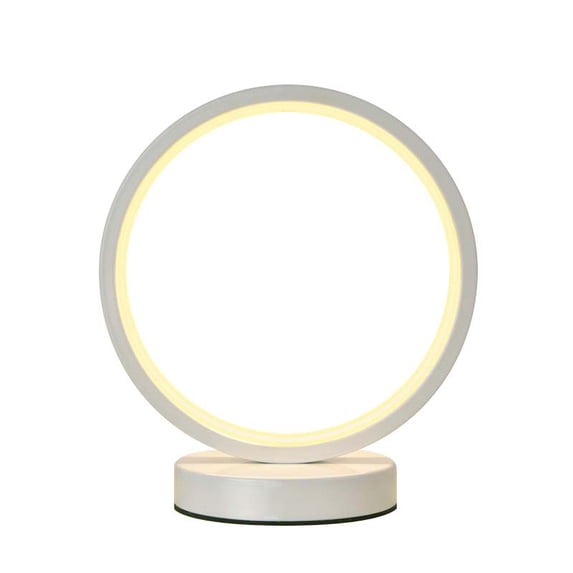 2 pcs Minimalist Circular Ring Table Lamp USB Rechargeable Three Color ...