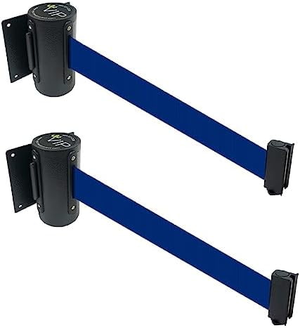 2 pcs Package Retractable Fixed Wall Mounted Queue Safety Belt Barriers ...
