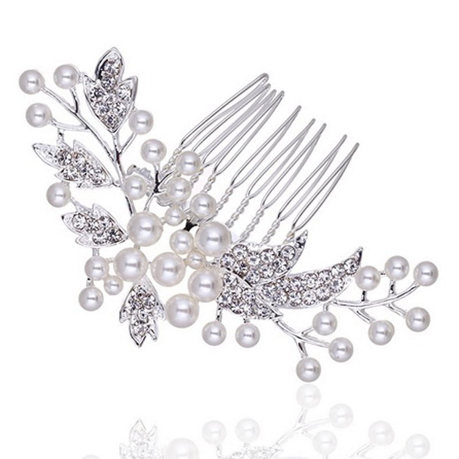 2 pcs Pearl Hair Comb Decorative Hair Comb Metal Hair Comb Wedding ...