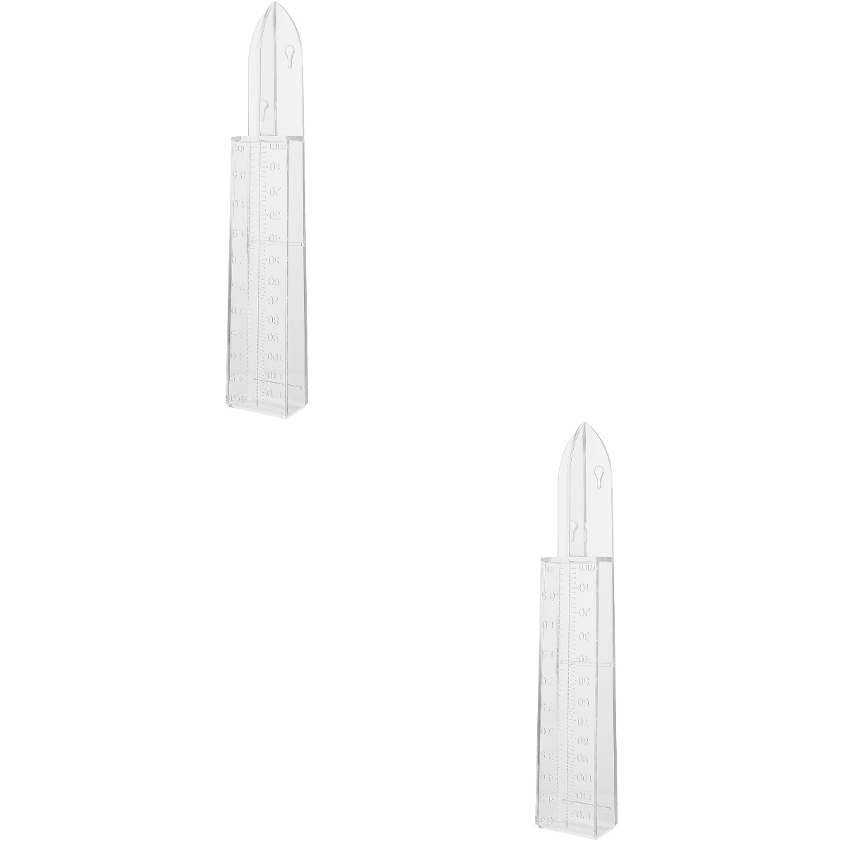 2 pcs Plastic Rain Gauge Tubes Outdoor Rainfall Gauge Rainfall ...