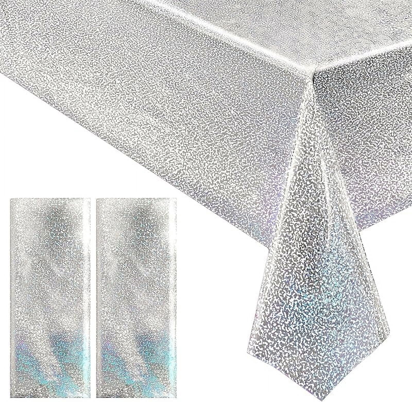 2 pcs Red Holographic Laser Tablecloths for Parties 40" x 108 ...