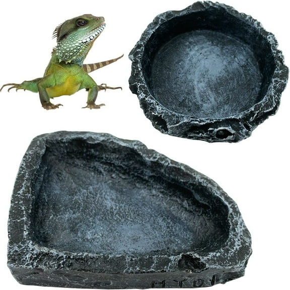Crested Gecko Feeder Ledge Single Bowl Reptile Food Dish with 3PCS ...