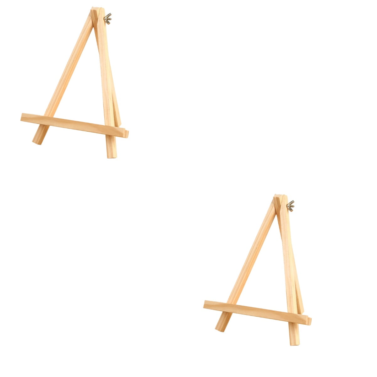 2 pcs Small Tabletop Wood Display Artist A-Frame Easel Photo Frame ...