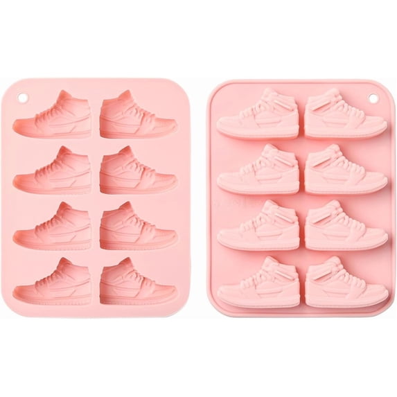 2 pcs Sneaker Silicone Molds Sports Shoes Shaped Fondant Molds for Cake ...