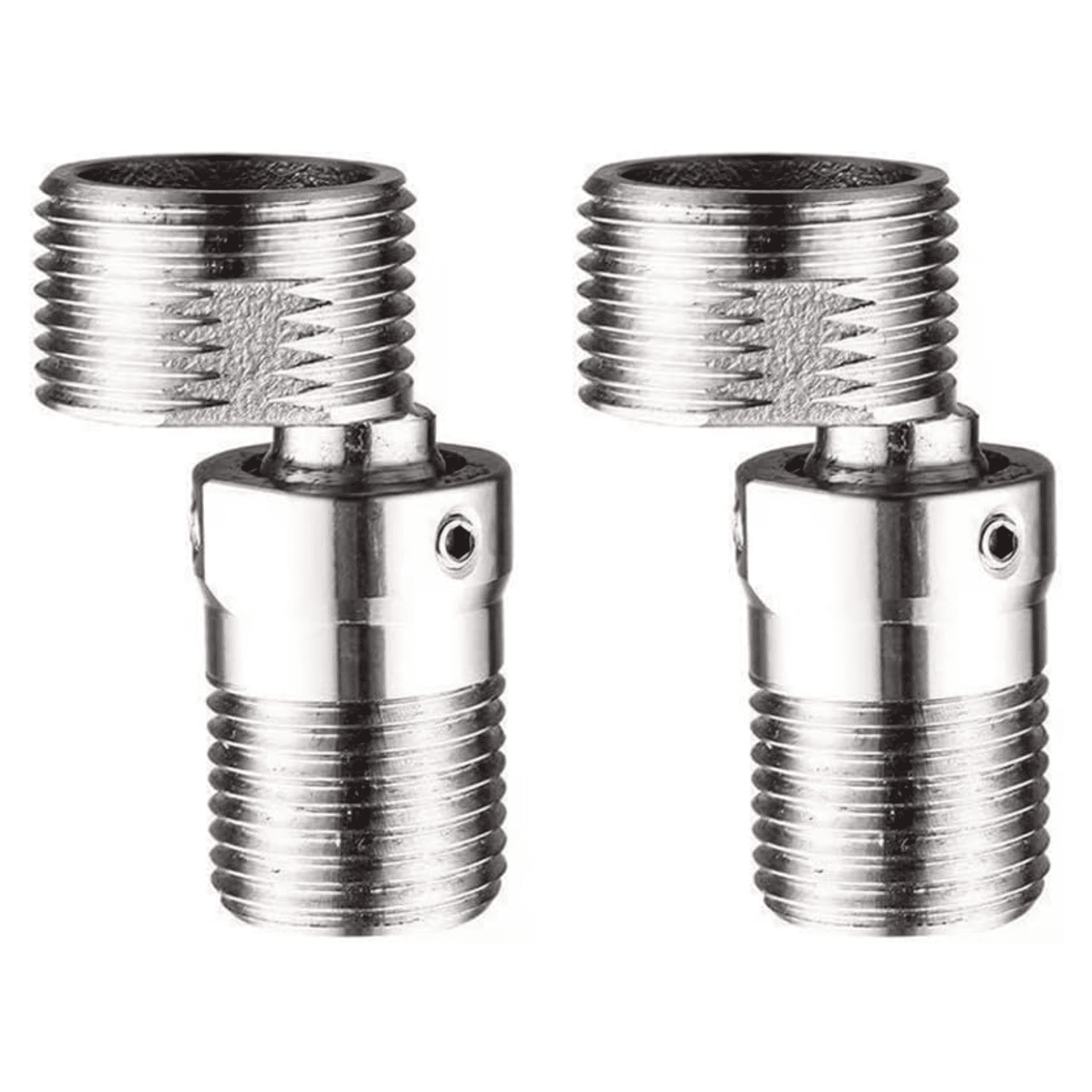 2 pcs Stainless Steel Curved Foot Shower Mixer Adapter, Shower 360 ...