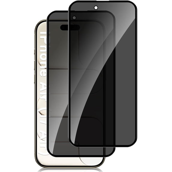 2 pcs Tempered Glass Compatible with iPhone Air (iPhone 17 Air) Privacy ...