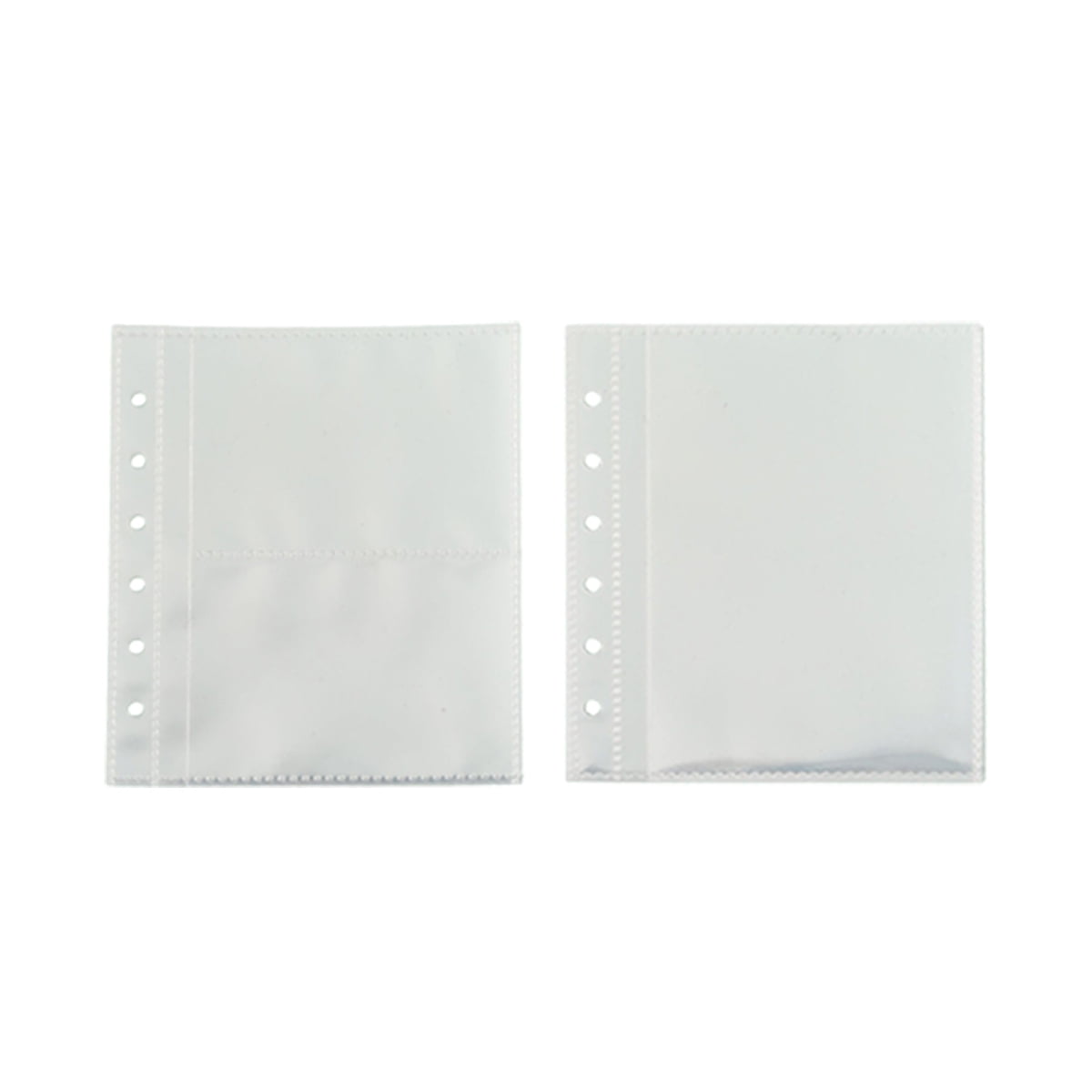 2 pcs Transparent scrapbook photo album plastic binder sleeves pocket ...