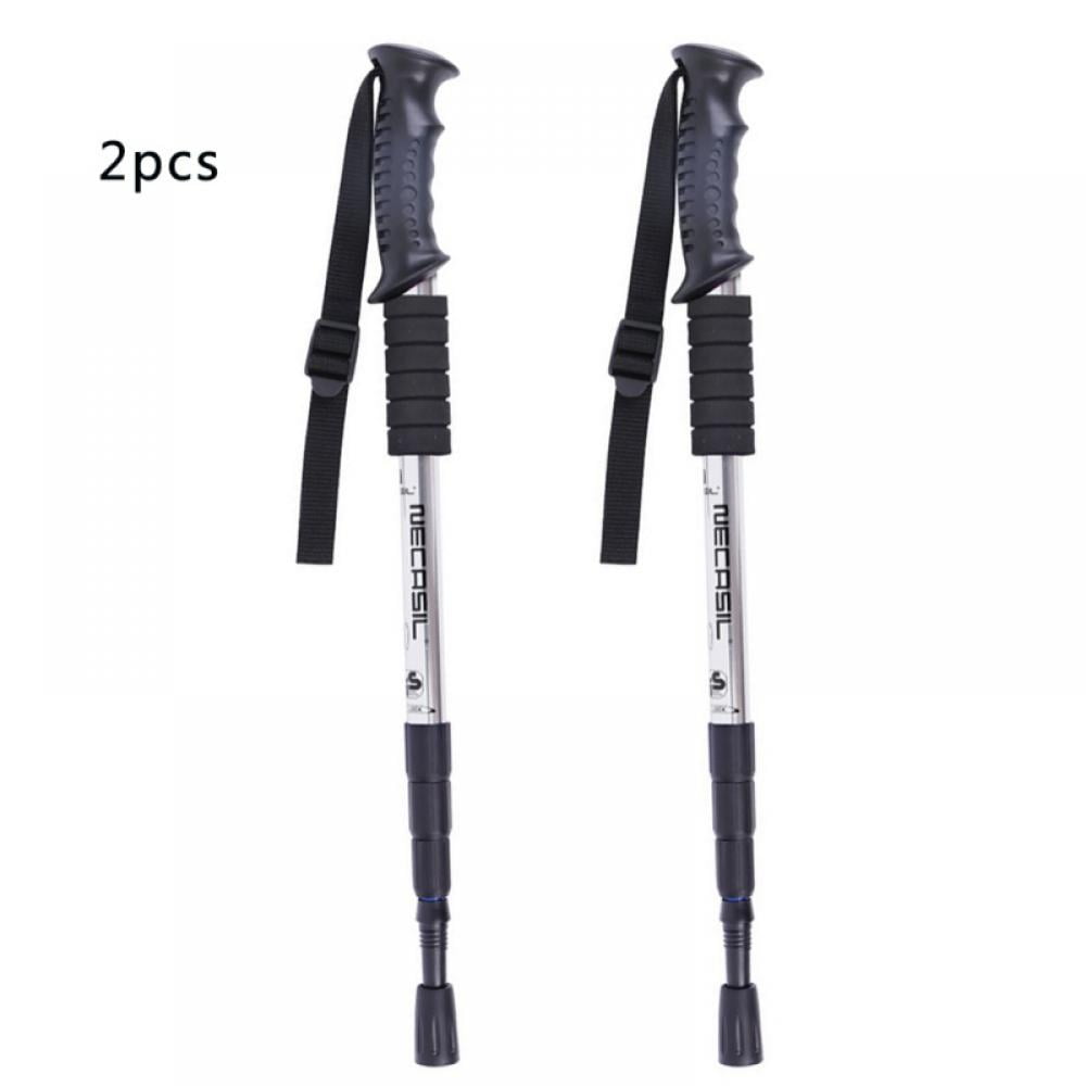 2 pcs Trekking Walking Hiking Sticks Poles Alpenstock Anti-Shock ...