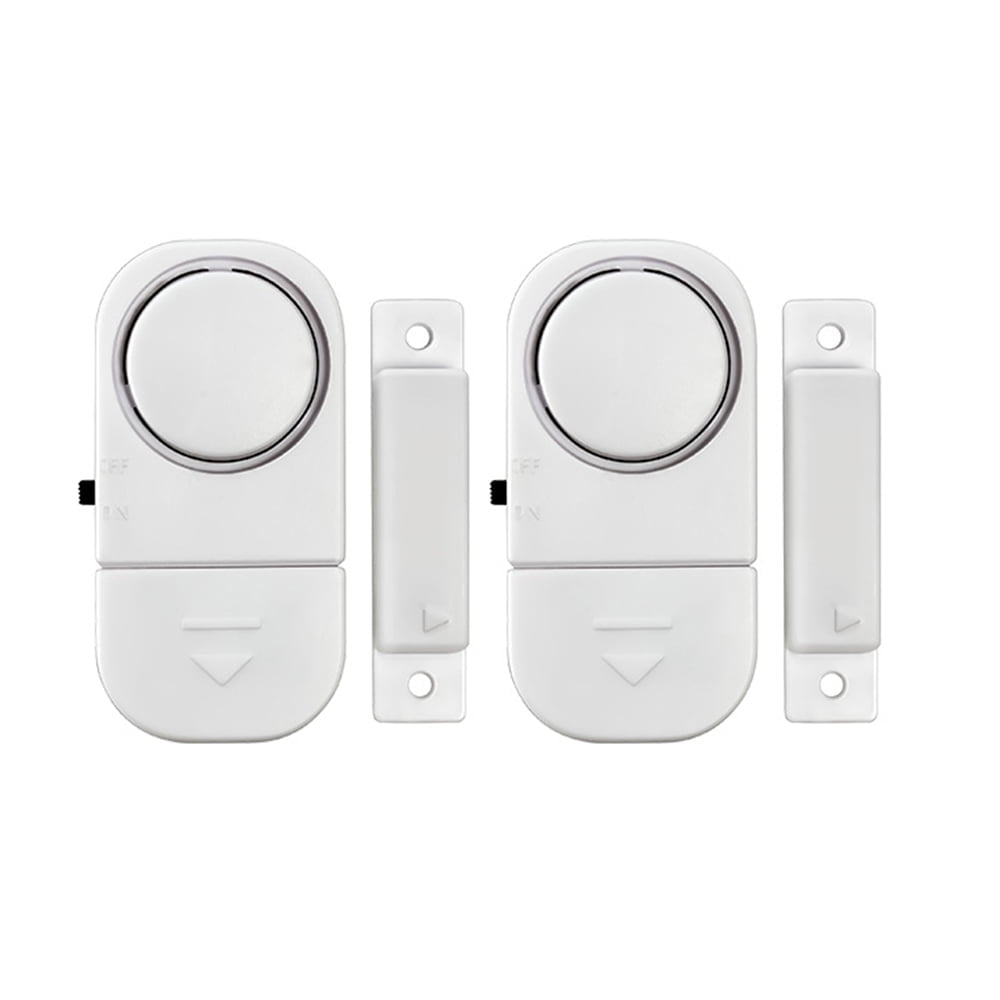 2 pcs Wireless Burglar Security Alarm System Home Window and Door Entry ...